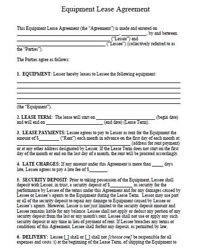 Trailer Lease Agreement Template Free