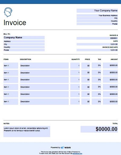 20 Free Mental Health Invoice Templates Template Republic