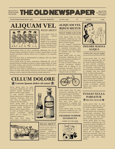 30 Old Vintage Newspaper Templates Free Word PDF Template Republic